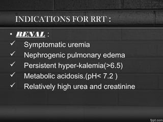 Renal replacement therapy | PPT