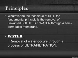 Renal replacement therapy | PPT