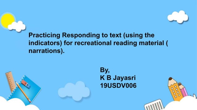 PRACTING RESPONDING TO TEXT | PPTX | Fiction | Books and Literature