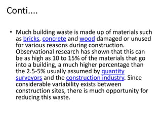 Application of construction demolition waste. | PPTX