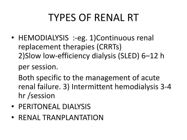 Renal replacement therapy AND HD P1.pptx