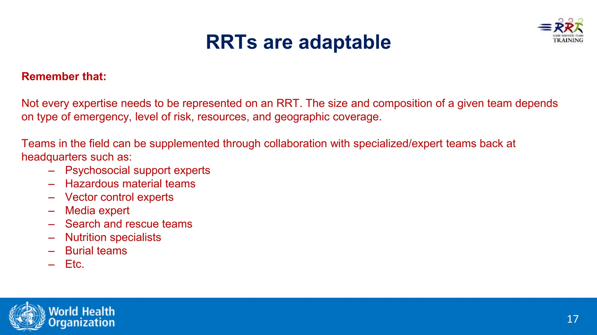 RRT composition and role scenario in .pptx