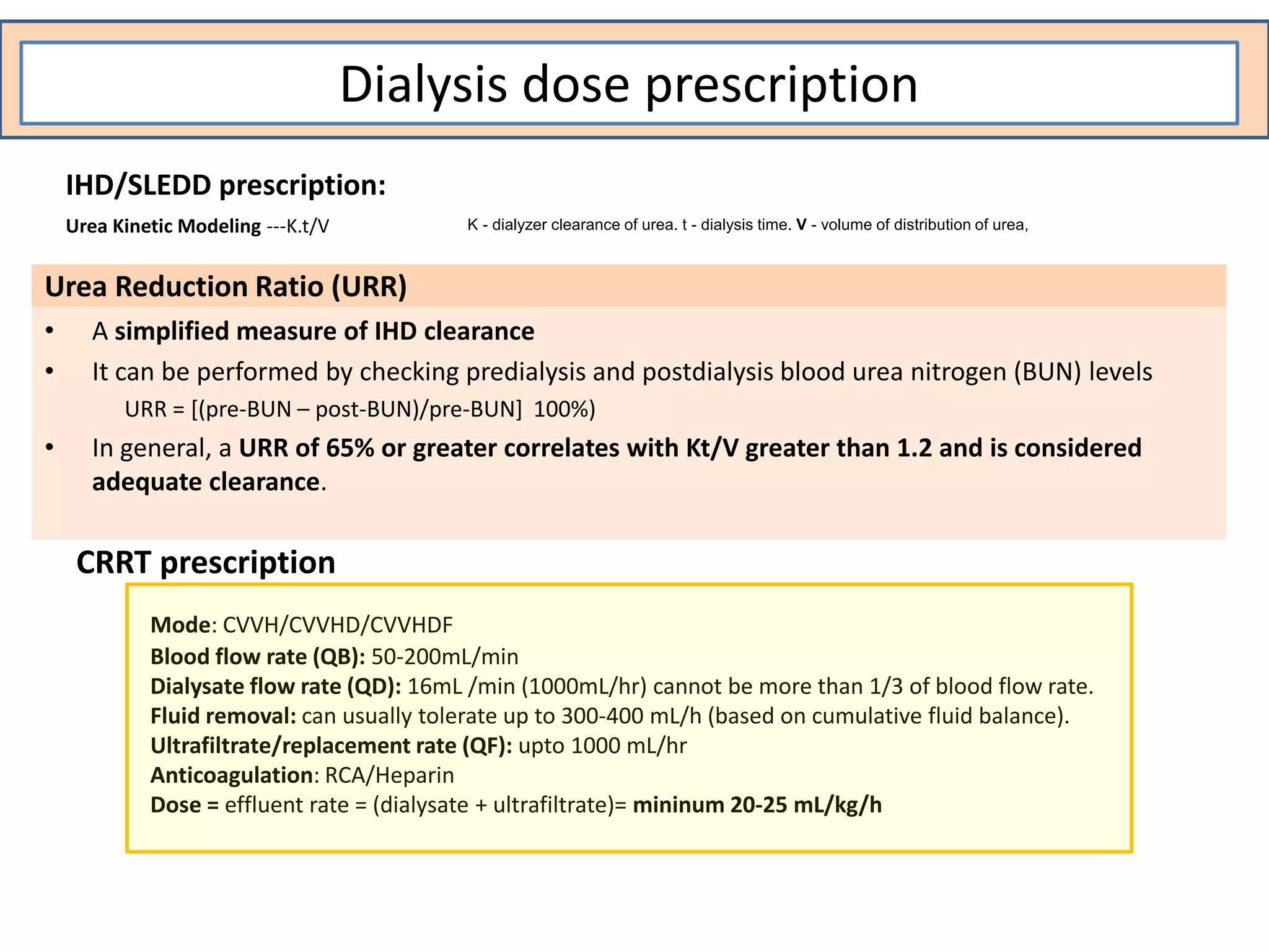 Renal Replacement Therapy: modes and evidence | PPTX