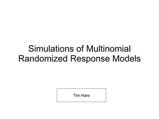 Multinomial Model Simulations | PPT