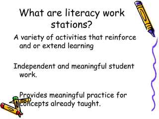 literacy stations | PPT