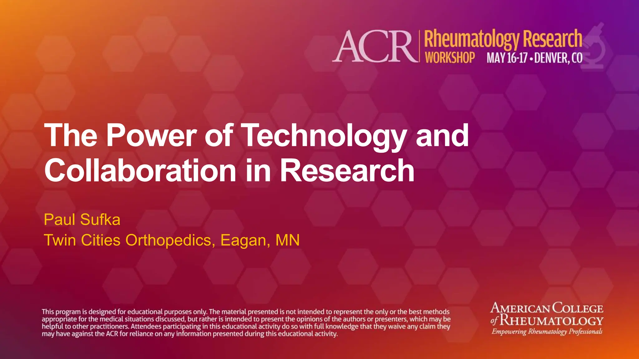 The Power of Technology and Collaboration in Research - Rheumatology ...