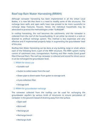 Roof Rain Water Harvesting system example only.docx | Indoor ...