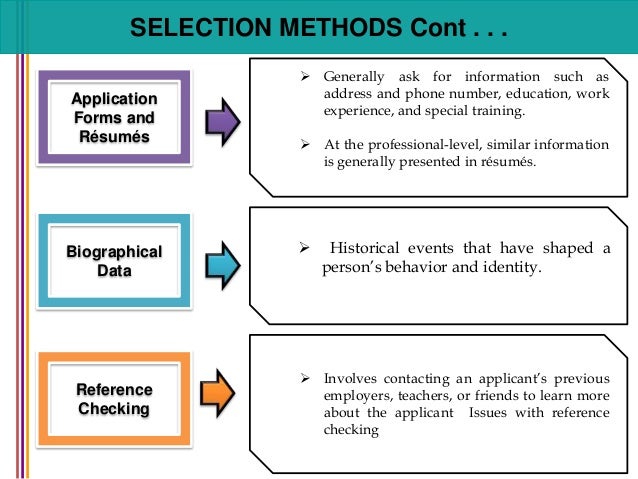RECRUITMENT AND SELECTION