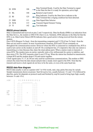 Rs 232 Eia 232 Serial Interface Pinout | PDF