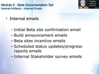 Beta Test Methodology | PPT