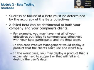 Beta Test Methodology | PPT