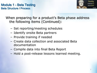 Beta Test Methodology | PPT