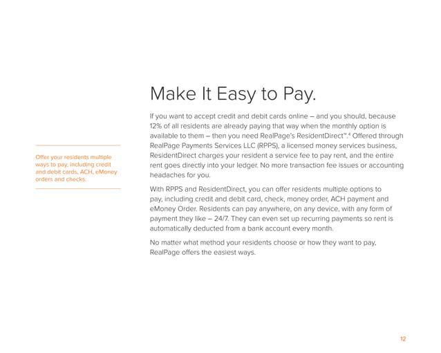 RealPage Resident Services Brochure, Featuring ActiveBuilding ...