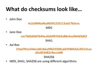 Checksum 101 | PPTX