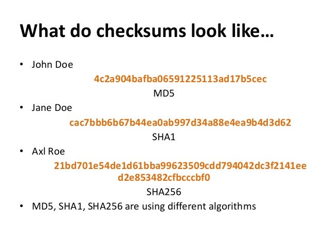 Checksum 101