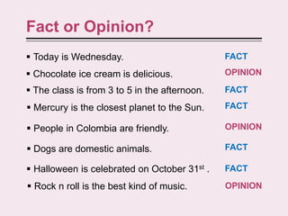 RS. Fact or Opinion? | PPTX