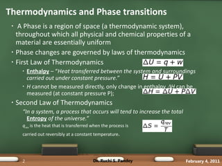 Phase Diagrams and Phase Rule | PPT