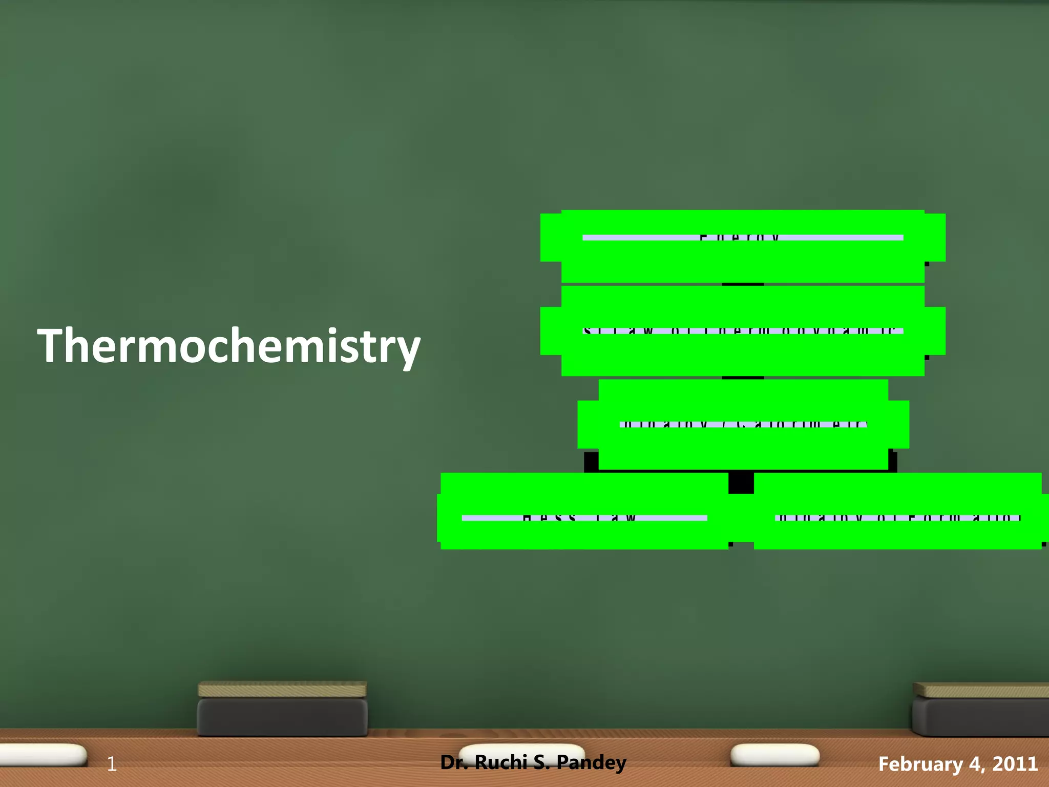 Fundamentals of Thermo-Chemistry | PPT