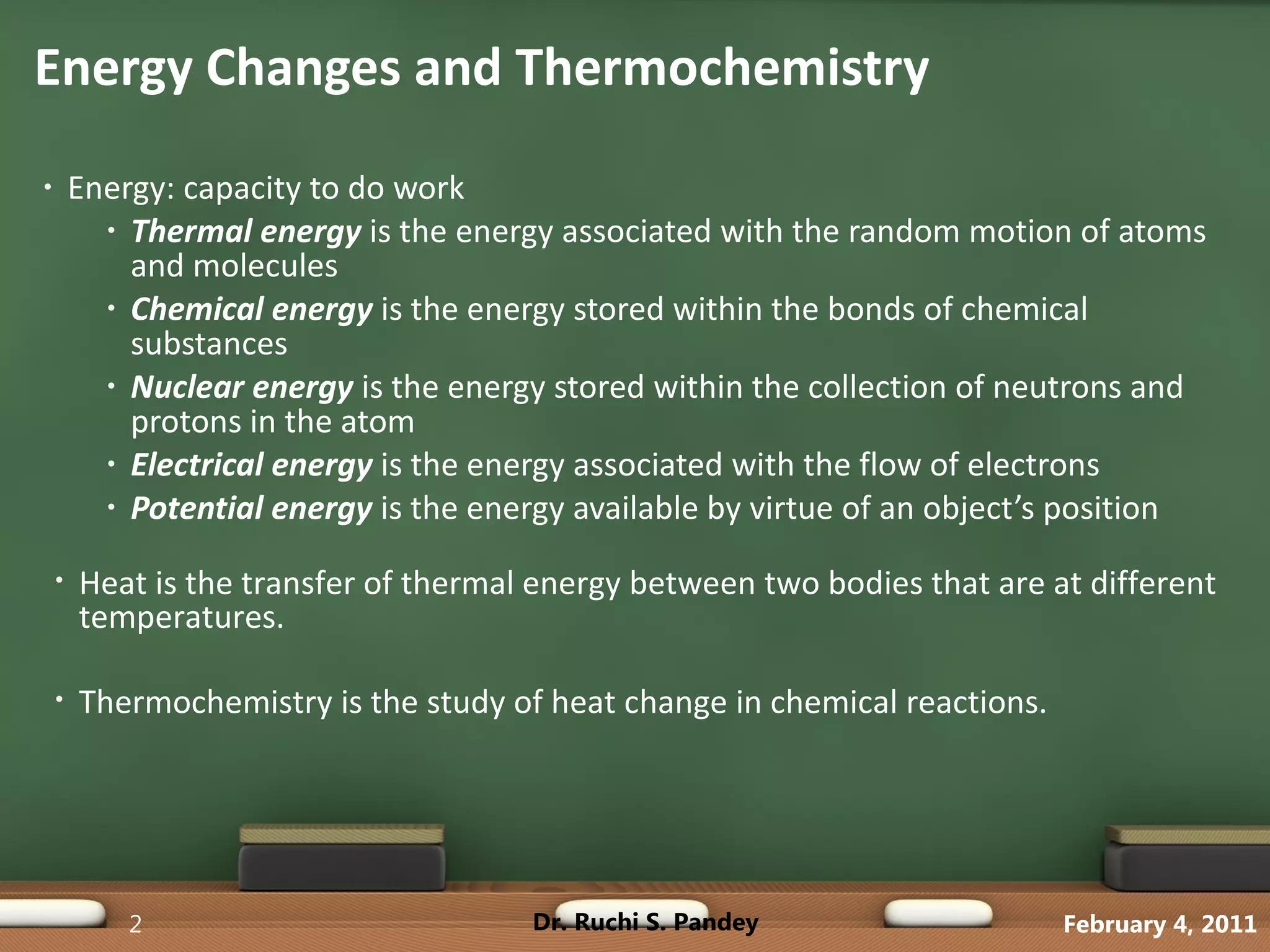 Fundamentals of Thermo-Chemistry | PPT | Chemistry | Science