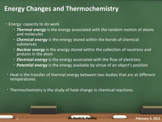 Fundamentals of Thermo-Chemistry | PPT | Chemistry | Science