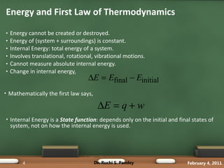 Fundamentals of Thermo-Chemistry | PPT | Chemistry | Science