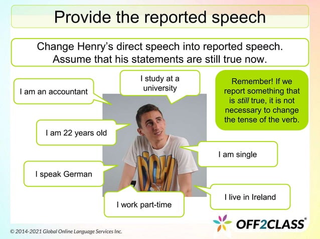 Reported Speech – Free ESL Lesson Plan | PPTX