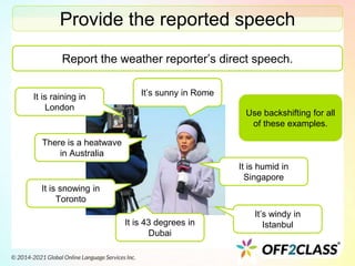 Reported Speech – Free ESL Lesson Plan | PPTX