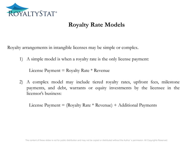 Comparability analysis using royalty rates | PPT