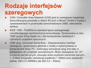 RS232 presentation in polish language. Serial interfaces - interfejsy szeregowe | PPTX