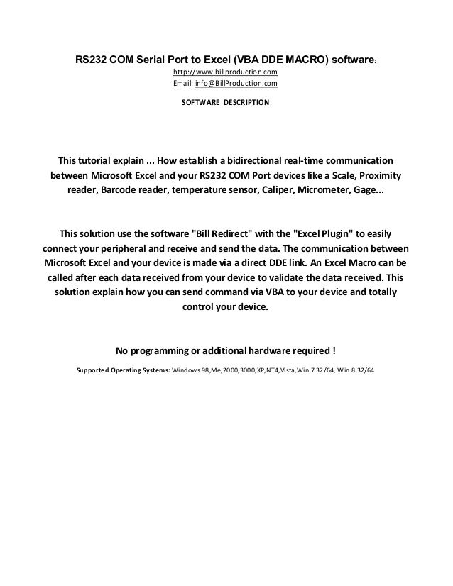 Excel Serial Communication Examples - evermuslim