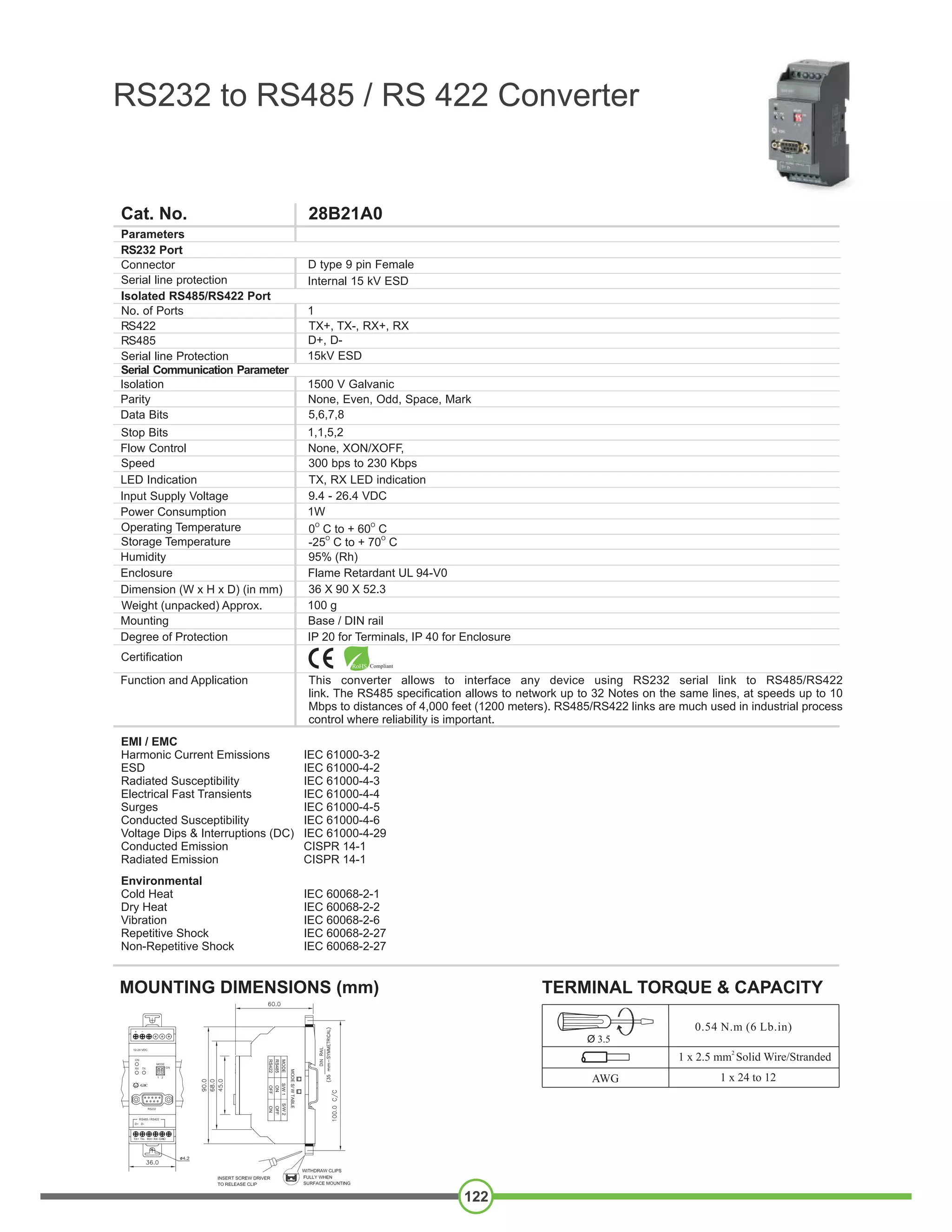 Rs232 to rs485 converter | PDF