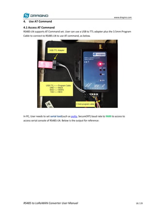 RS485 LoRaWANコンバーター RS485-LN英文マニュアル | PDF