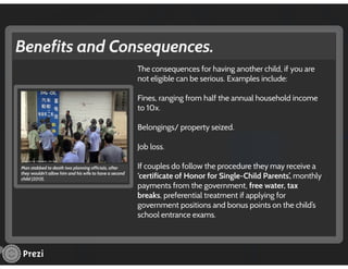 Chinas One Child Policy | PPT