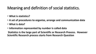 Rs 702 social statistics | PPT