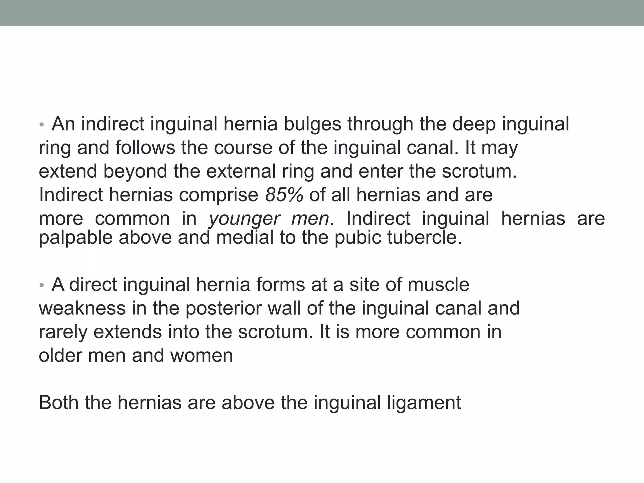 Hernia history and examination | PPTX