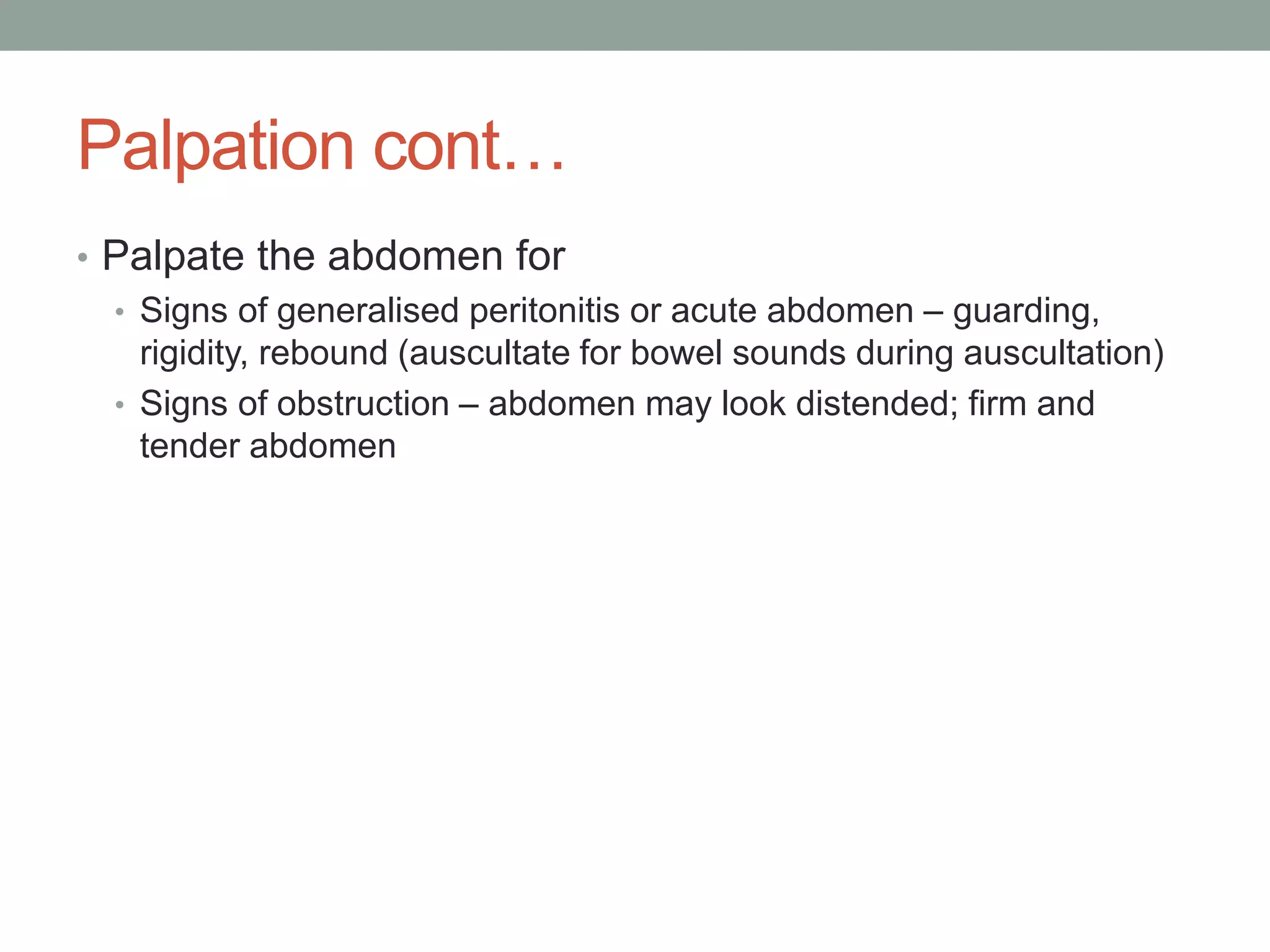 Hernia history and examination | PPTX