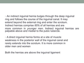 Hernia history and examination | PPTX