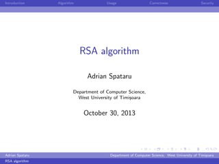 RSA Algorithm | PPT