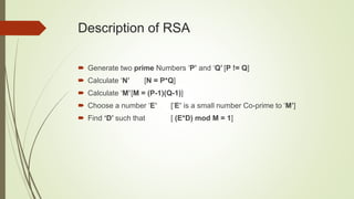 RSA Algorithem and information about rsa | PPTX