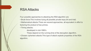 RSA Algorithem and information about rsa | PPTX