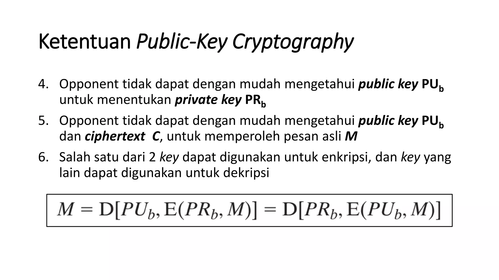 PUBLIC-KEY CRYPTOGRAPHY PRINCIPLES | PPT