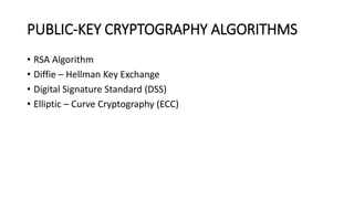 PUBLIC-KEY CRYPTOGRAPHY PRINCIPLES | PPT
