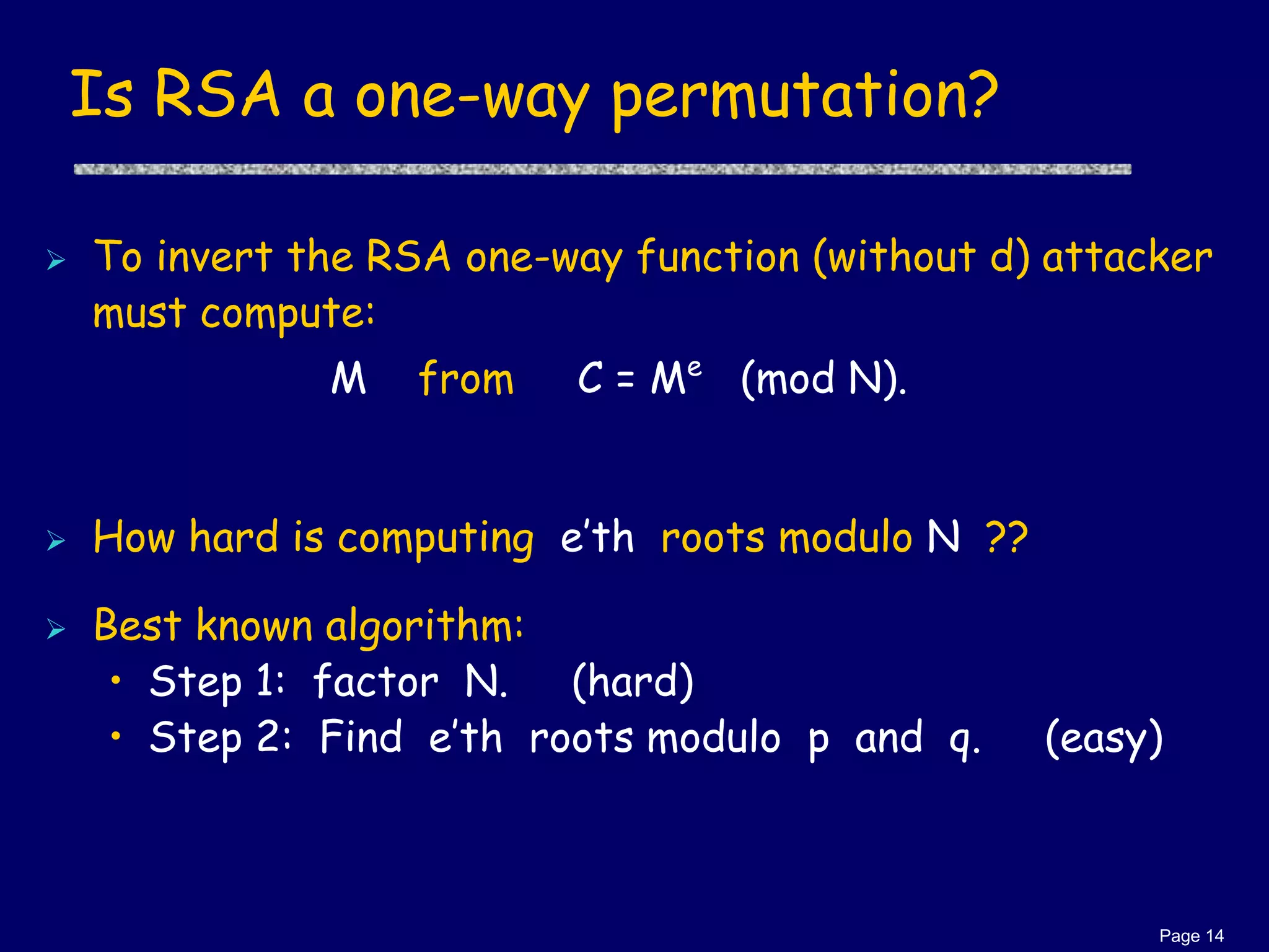 rsa.ppt | Programming Languages | Computing