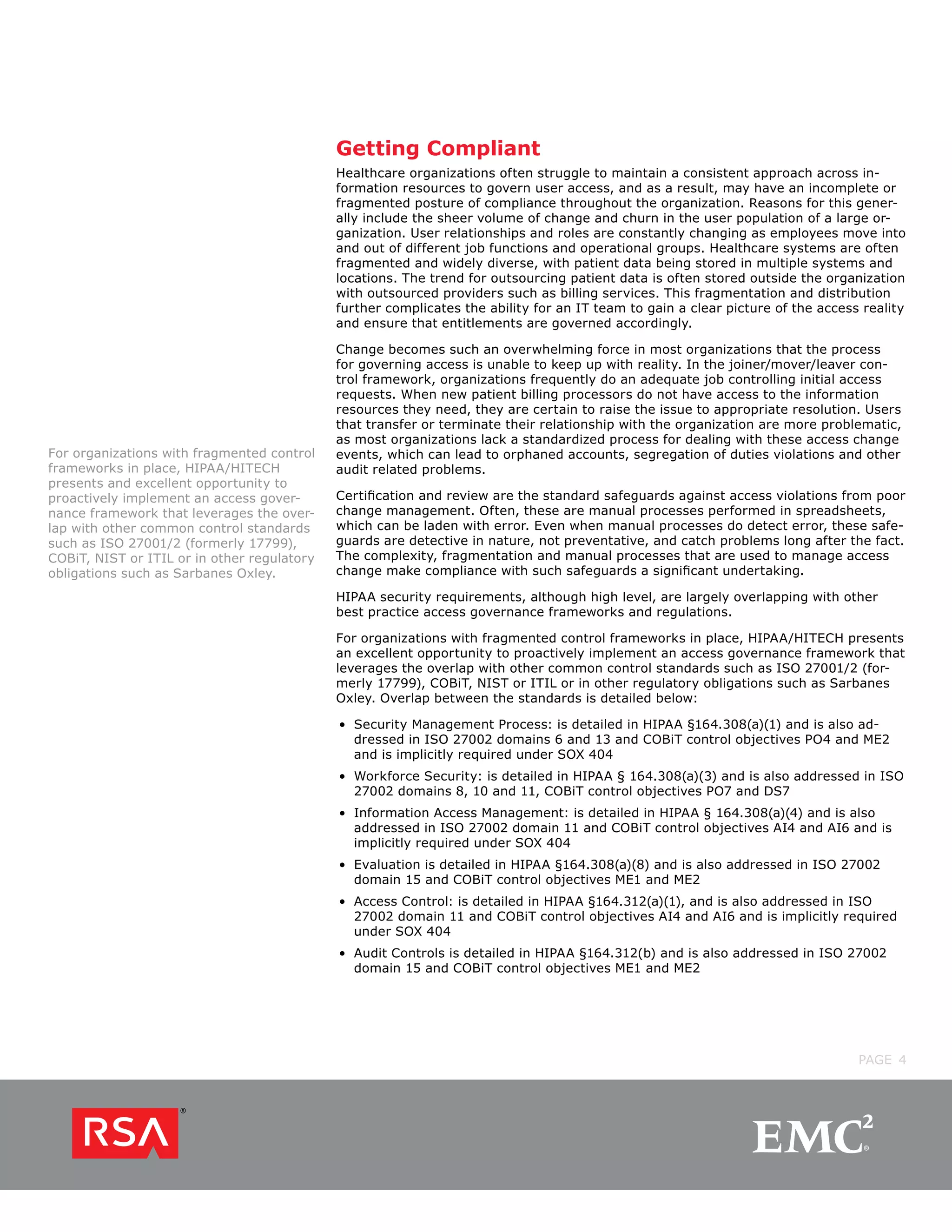 Role-Based Access Governance and HIPAA Compliance: A Pragmatic Approach | PDF