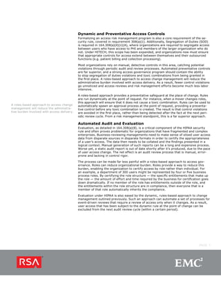 Role-Based Access Governance and HIPAA Compliance: A Pragmatic Approach | PDF