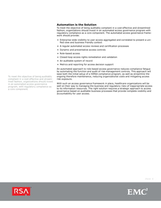 Role-Based Access Governance and HIPAA Compliance: A Pragmatic Approach | PDF