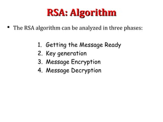 Rsa rivest shamir adleman | PPT