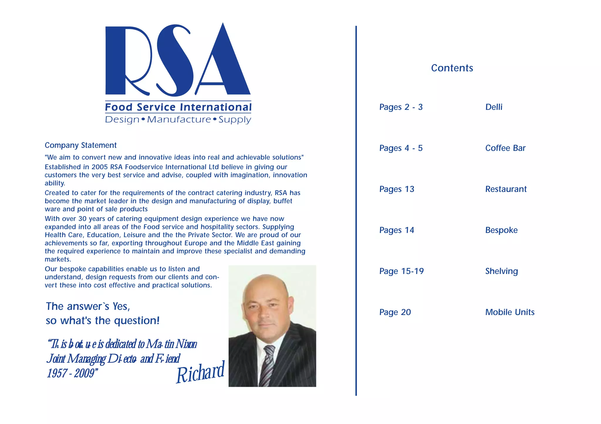 RSA Basics Brochure 2010 | PDF | Home Appliances | Home & Garden