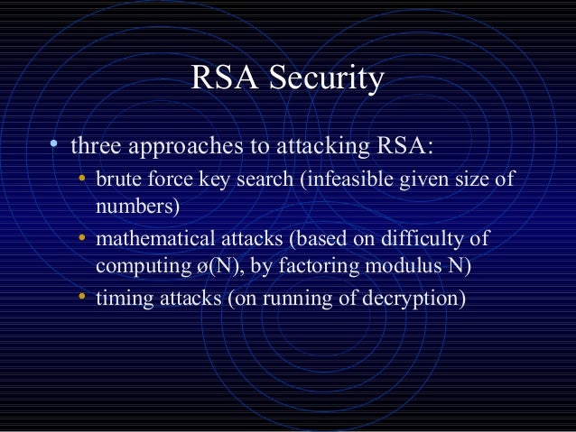 RSA Algorithm - Public Key Cryptography RSA Algorithm - Public Key Cryptography