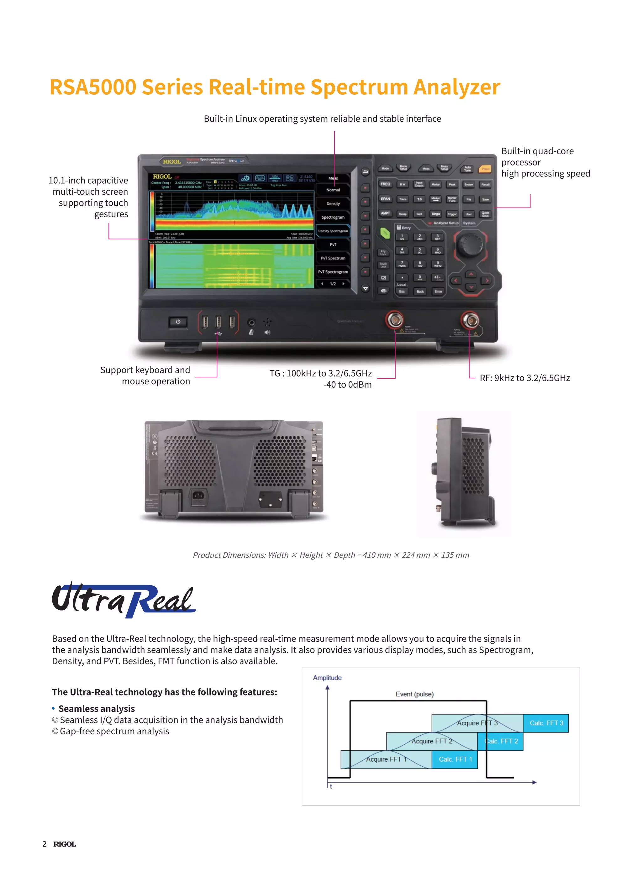 RIGOL Real-time spectrum analyzer RSA5000 Series | PDF